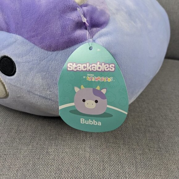 Squishmallows | Toys | Squishmallows Bubba The Purple Cow Stackable 2 ...